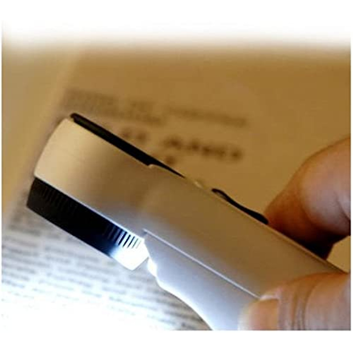 Handheld 40x High Power Hand Held Magnifier Magnifying Glass with 2-LED Light (White with Black)