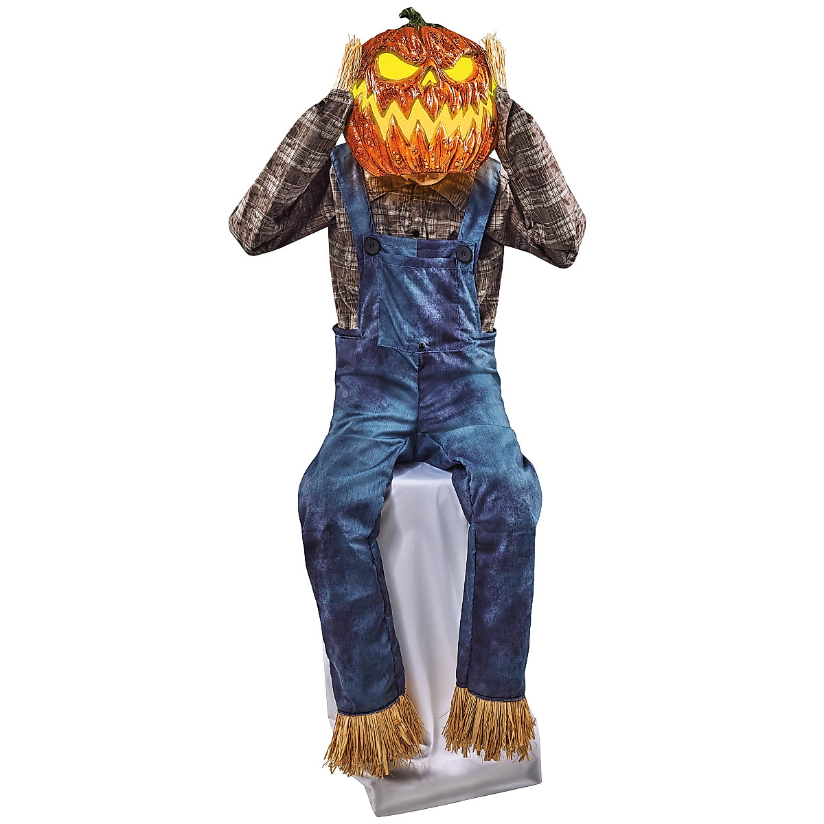 Spirit Halloween 3.6 Ft Lil Jack Carver Animatronic | Decorations | Animated | Yellow Light Up LEDs | Pop-Up Motion
