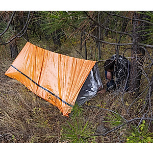 MEKKAPRO Emergency Tent Shelter - Survival Tent - 2 Person Emergency Shelter - Resistant and Ultra Lightweight Life Tent - Water and Windproof Tube Tent for Camping, Hiking and Outdoor Activities