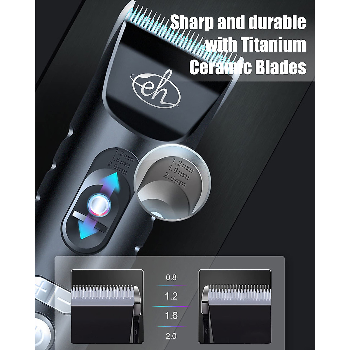 Ceramic Cat Grooming Kit Clippers Trimmer for Matted Hair - Low Noise, 3 Speed, Cordless Dogs Cats Pets Clipper Shavers Rechargeable - Professional Groomer Clipper with Charging Stand for Pet