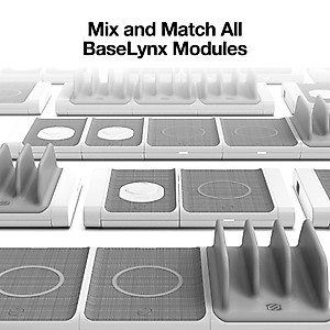 Scosche BLKIT1WT BaseLynx Modular Charging System - Wireless Charging Station with Apple Watch Charger - Qi-Certified Charger - Multi Device Charging Station with USB Ports for Portable Devices, White