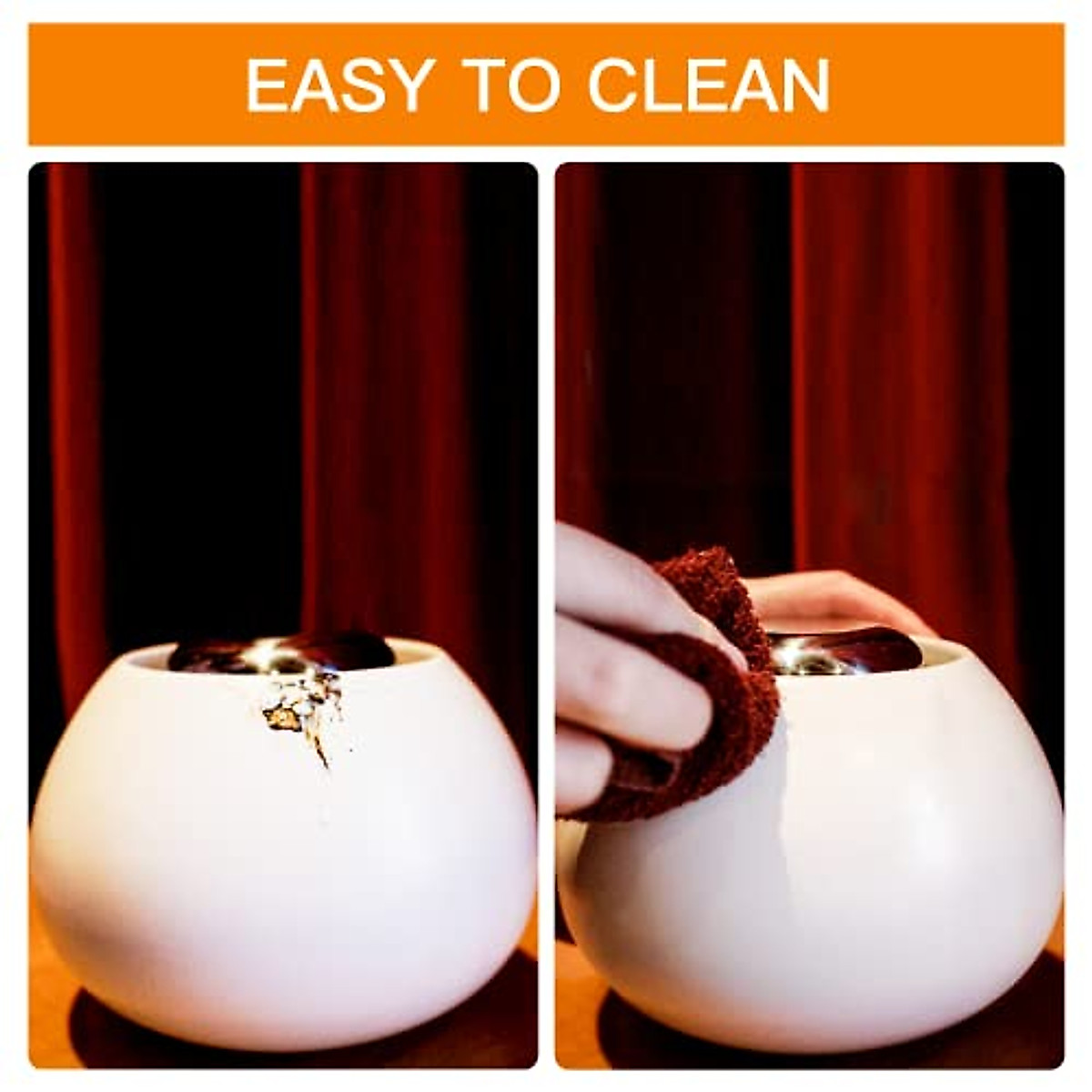 ComboJoy Tabletop Fire Pit Bowl - 2 Hours Burning, Portable and Easy Wipe Clean Mini Fireplace -Novelty Gift for Christmas, Thanksgiving