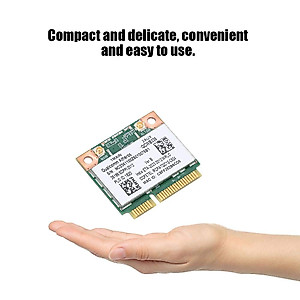 ASHATA Network Card,for Qualcomm AR9565 QCWB335 150M Mini PCI-E Bluetooth Network Card Universal, 2.4G Bluetooth Network Card for HP/DELL/ACER, etc.