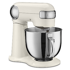 Cuisinart SM-50CRM Precision Master 5.5-Quart 12-Speed Stand Mixer, Coconut Cream & Fresh Fruit & Ice Cream Maker Attachment, White