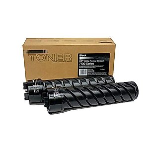 MADE IN USA TONER Compatible Replacement for KIP 7100, 7100-103, Z240970010, Black, 2 cartridges