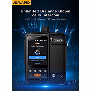 UNIWA Alps F50 Zello PTT Walkie Talkie 2.8 inches Touch Screen Quad Core MTK6735 1GB+8GB 4000mAh 4G LTE Android 6.0 Rugged Smartphone