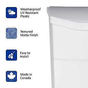 Small Plastic Mailbox for Outside Porch, Easy to Install Wall Mount, Lightweight, Heavy Duty, Rustproof, Maintenance-Free Vertical Mail Box for House - 8.25” x 4” x 13.75” (White)