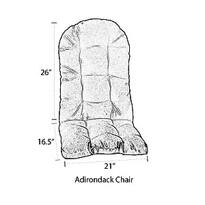 RSH Décor Indoor/Outdoor Decorative Tufted Adirondack Cushions ~ Ocean, Lake, Summer Sunshine, Tropical Beaches & Coastal Living! (1 - Adirondack Chair Cushion, Blue Tan Ivory Crab)