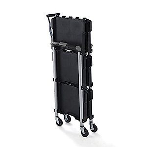 Olympia Tools 85-188 Pack-N-Roll Folding Collapsible Service Cart, Black, 50 Lb. Load Capacity per Shelf