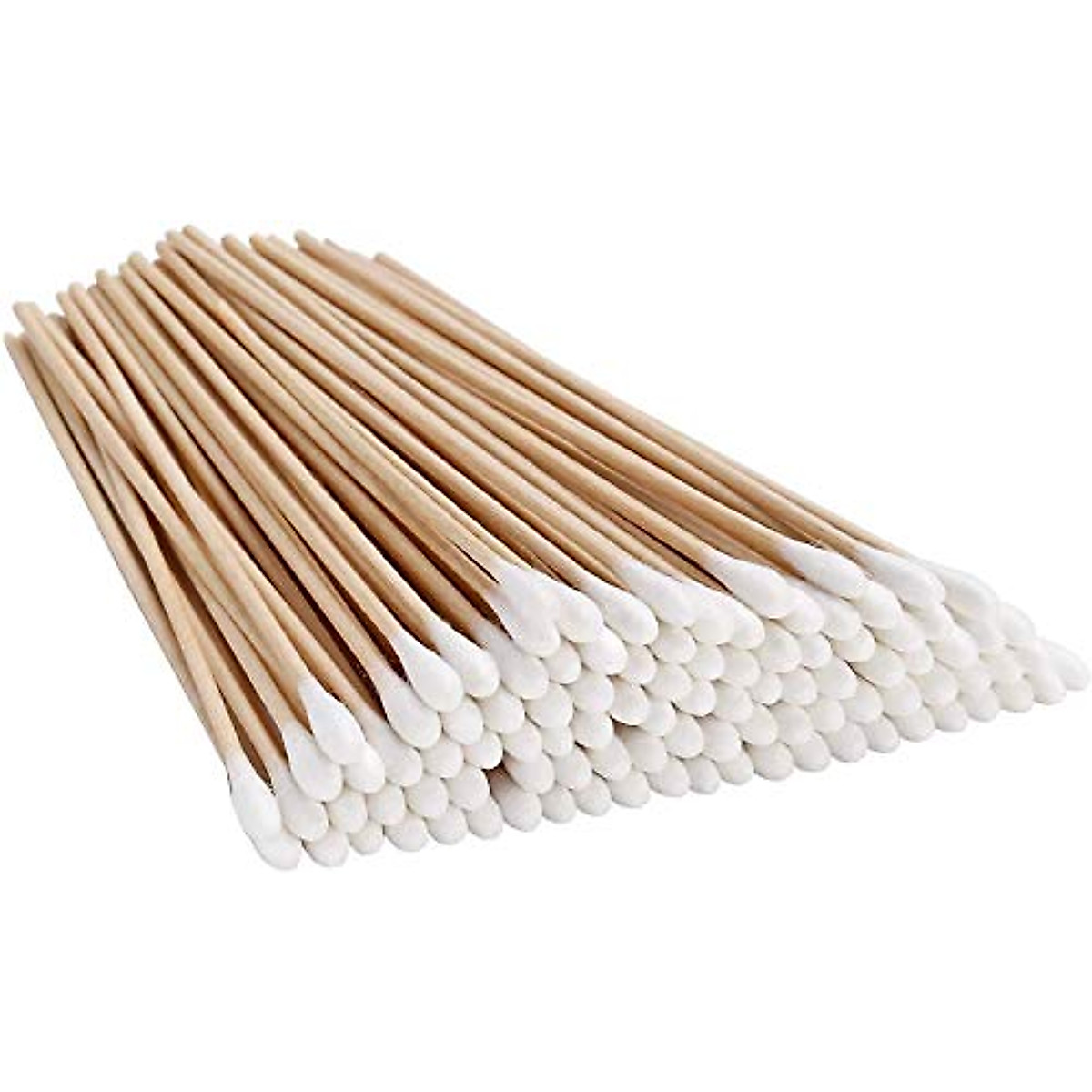 Gmark 200pcs Count 6" Cotton Swabs Wooden Sticks Cotton Tipped Applicator GM1091A