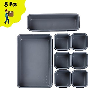 Mr. Pen- Interlocking Desk Drawer Organizer, 8 pcs, Drawer Organizer, Kitchen Drawer Organizer, Desk Drawer Organizer, Drawer Organizers, Office Drawer Organizer, Desk Drawer Organizers and Storage