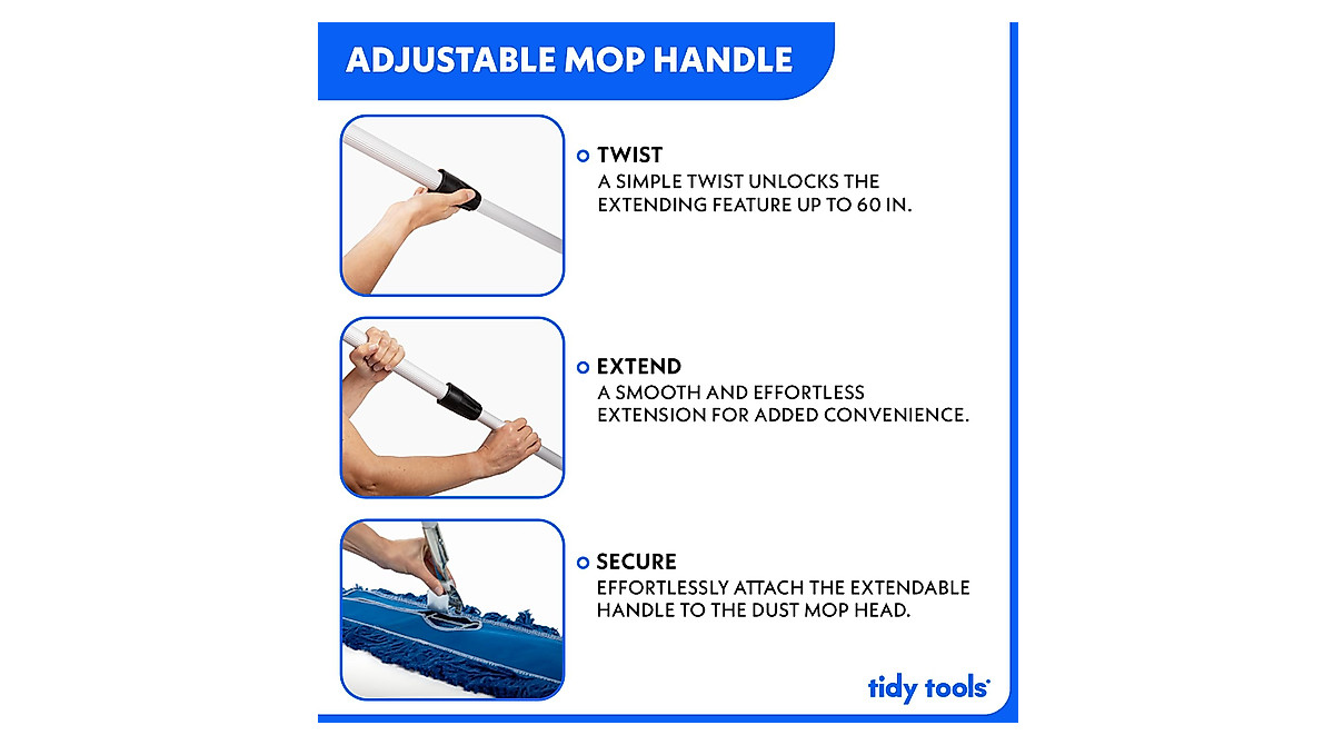 Tidy Tools 60 in. Dust Mop - Efficient Floor Cleaning
