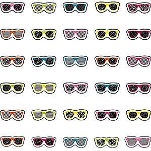 Carson Dellosa – School Pop Sunglasses Mini Colorful Cut-Outs, Classroom Décor, 33 Pieces