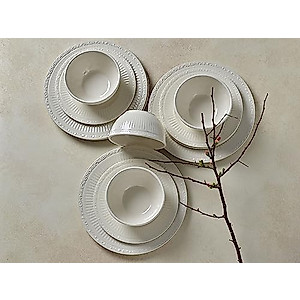 Mikasa Italian Countryside Melamine Outdoor Dinnerware Set, Service for 4, Cream, 12 Piece