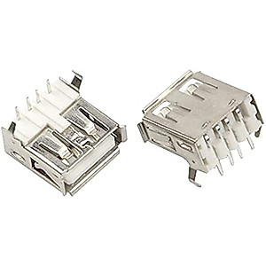 SINHANKER 110PCS USB Type A Standard Port Female Solder Right Angle 4Pin Plug Soldering Jacks Connector