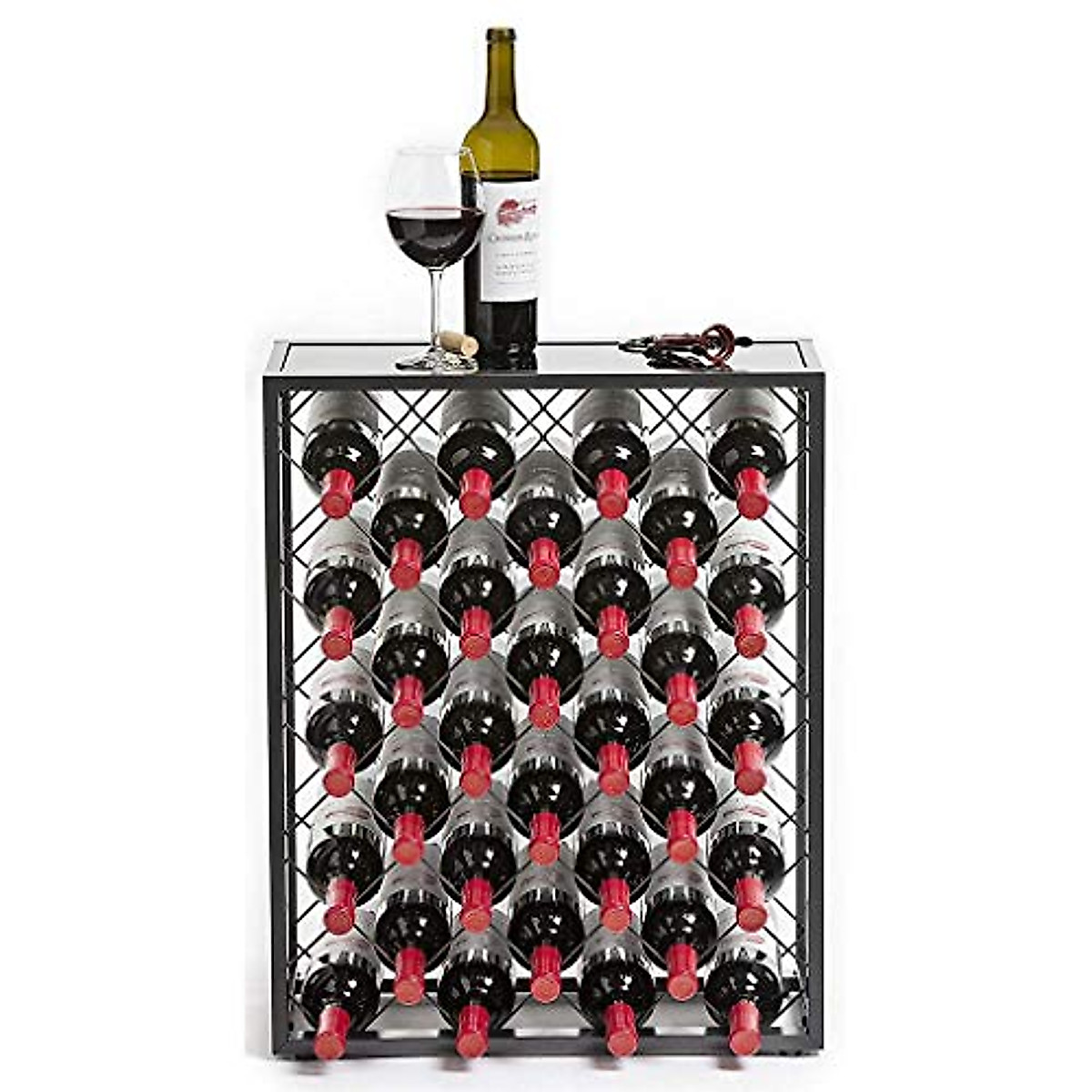 Creative Simplicity 23 Bottle Wood Wine Rack Home Bar Storage Display Shelves Kitchen Decor Modern Wood Wine Racks J1030, PIBM