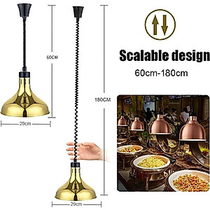 for Heating Food Lamp, 2 Package, for Heating 250 W Commercial Foods, Food Heater, Retractable Hose for Lamp for Heating Food, Prevents Food from