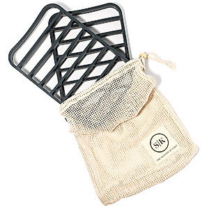 The Silicone Kitchen Silicone Roasting Rack Pan, Dishwasher Safe, BPA Free, Non-Toxic, 7 in by 10.75 in, Navy, 2 Pack