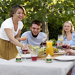 Citronella Candles 4-Pack, 4oz Yellow Soy Wax with Lemongrass Essential Oil - Scented Glass Jar Candles for Outdoor and Indoor Use