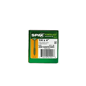 SPAX 1/4" x 4" Exterior Washer Head Structural Wood Lag Screws Powerlags Torx T-Star (50 EA) Bit Included Heavy Duty Rust Resistant