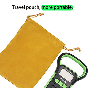(LATEST VERSION)Fishing Scale, Rubberized Fish Scale, 110pounds/50kg, Portable Fishing Scale with Travel Pouch, Digital Fish Scale with 60 inches Ruler, Large Backlight LCD Dispaly, in Black and Green