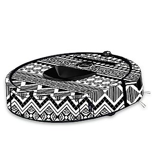 MightySkins Skin Compatible with iRobot Roomba i7 Robot Vacuum - Black Aztec | Protective, Durable, and Unique Vinyl Decal wrap Cover | Easy to Apply, Remove, and Change Styles | Made in The USA