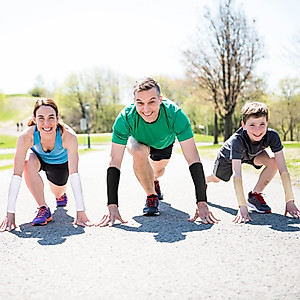 Eurzom 4 Pairs Skin Protection Sleeve for Arm Breathable Forearm Protector Arm Sleeve for Gardener Working Sport (9 Inch Long)