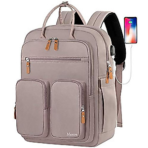 Mancro Diaper Bag Backpack, Baby Bags for Mom and Dad Maternity Diaper Bag for Girls, Large Capacity Waterproof Bag with USB Charging Port, Insulated Pockets, Stroller Straps, Grey