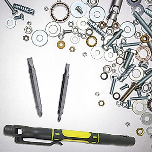 Pen Shape Pocket Mini Screwdriver With 4 Double End Bits Repair Tools Kit Flat Head Cross Head Screwdriver Tools Pen Screwdriver Set Multitool