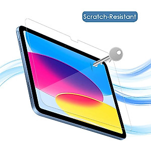 KIQ 2 Pack Tempered Glass for iPad 10th Generation Screen Protector 2022 Compatible iPad 10.9 Screen Protector 10.9 Inch 10th gen