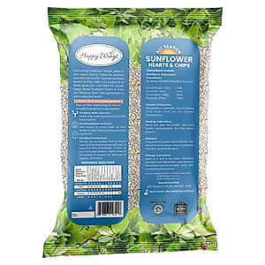 Happy Wings Sunflower Hearts & Chips - Sunflower Kernels and Chips Bird Food- 5 Pounds I No Mess, No Waste Seed| No Grow Seed | Bird Seed for Wild Birds