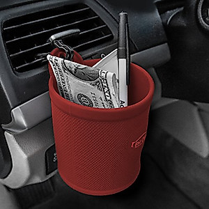 FH Group Silicone Dash/Vent Mounted Cup Holder Smartphone, IPhone, Galaxy Coin Grip Burgundy