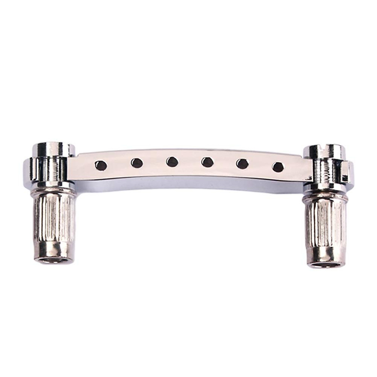 Chrome Roller Saddle Tailpiece Chrome for LP SG Style Electric Guitar Replacement Parts (Silver)