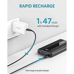 Anker Portable Charger, PowerCore III Elite 19200 60W Power Bank Bundle with 65W PD Wall Charger for USB C MacBook Air/Pro/Dell XPS, iPad Pro, iPhone 12/11/mini/Pro and More