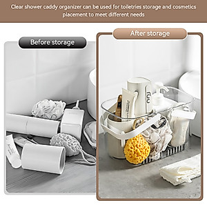 Portable Shower Caddy Basket, Plastic Storage Baskets with Handles Plastic Organizer Storage Tote Shower Caddy Bins Organizer Toiletry Bag Hollow Design Bin Box for Bathroom, College Dorm