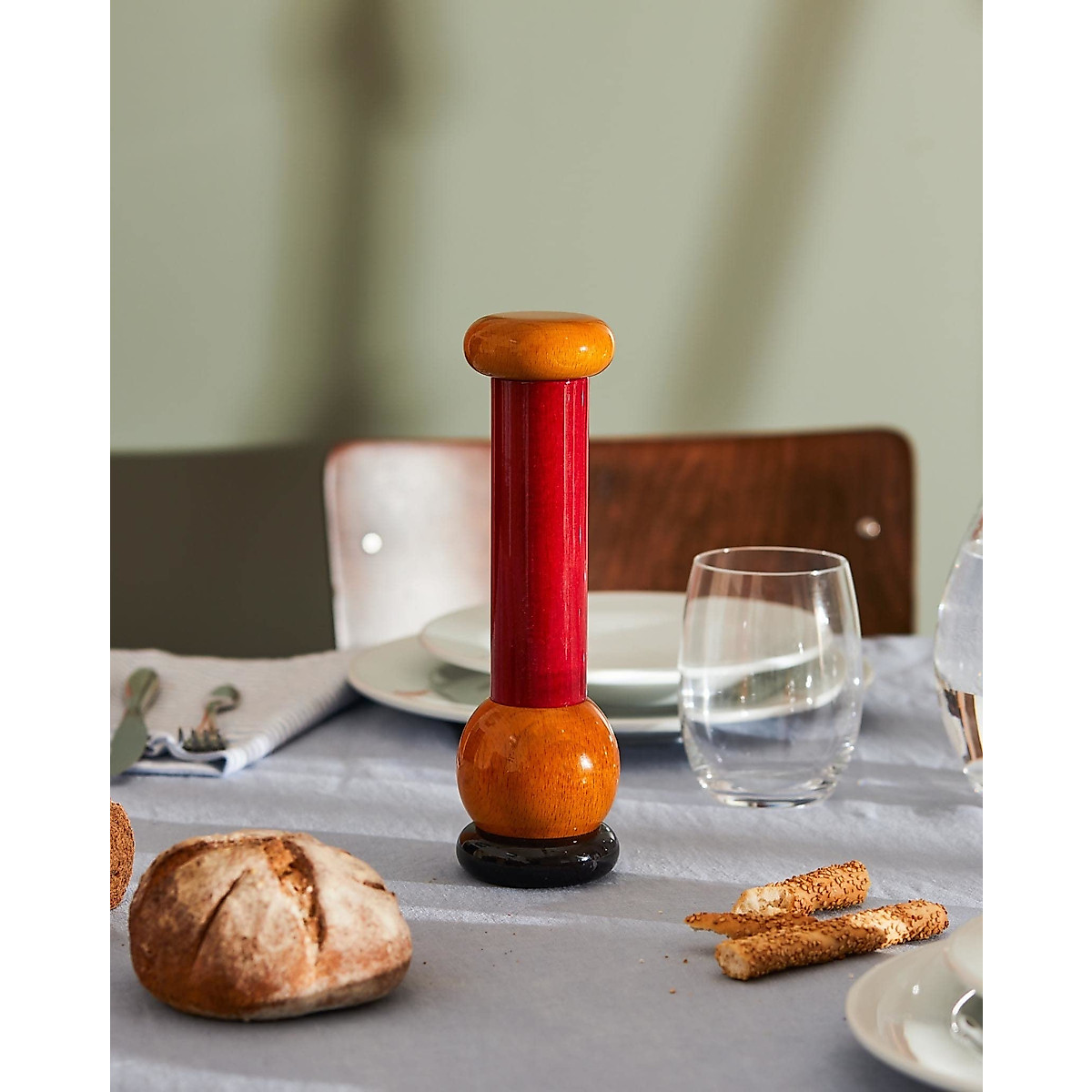 Alessi | Design Wooden Pepper Mill, Red