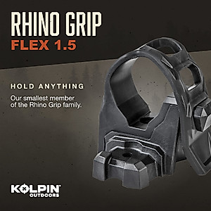 END OF ROAD Original Quick Fist Clamp for mounting tools & equipment 1" - 2-1/4" diameter (Pack of 2) - 0010 & Kolpin 21570 Black 1.5" Rhino Grip, 2 Pack