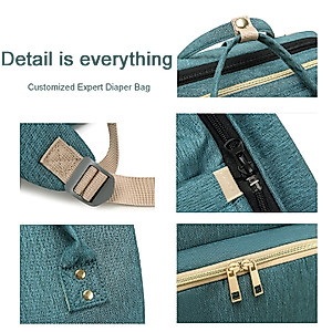 CYXG Personalized Diaper Bag with Name Embroidered Mommy Bag Backpack X-Large Foldable Stretchable