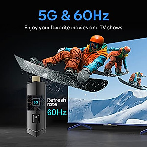 ANYGET Wireless HDMI Transmitter and Receiver, Wireless HDMI Extender Kit,Designed for Laptops,PC,HDMI Dongle Adapter,Support 2.4/5GHz for Streaming Video/Audio from Laptop, PC to HDTV/Projector