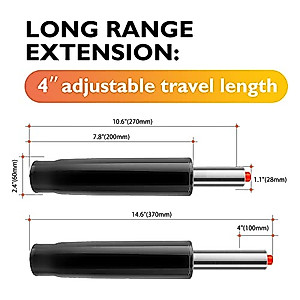 KERDOM Office Chair Gas Lift Cylinder Office Chair Replacement Parts,Universal Size Fits Most Chairs,Heavy Duty Gas Rod for Office Chair (Black)