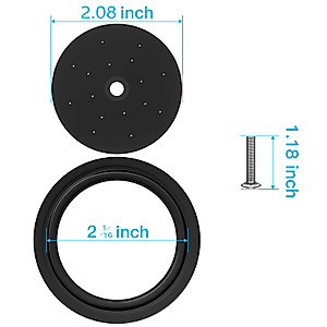 JZBRAIN Commercial Pre-Rinse Spray Valve Head Repair Kit 1.42 GPM High Pressure Spray Face Bumper and Screw Replacement Part for Commercial Sink Sprayer (Black)