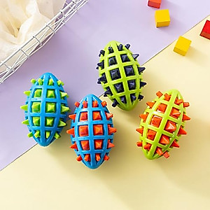 SnOwky Pet Two-Tone Rugby Sounding Dog teether Ball