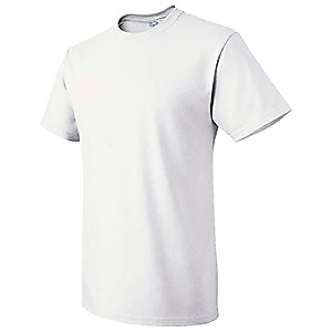Fruit of the Loom mens Premium Tag-free Cotton Undershirts (Regular and Big & Tall) Undershirt, Crew - 4 Pack White, Large US
