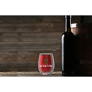 Owl Drink To That - Funny 15oz Crystal Stemless Wine Glass Great Idea for Happy Birthday Gifts Women or Men, Unique for Her, Mom, Sister, Wife Boss Kitchen Decor and Decorations Housewarming