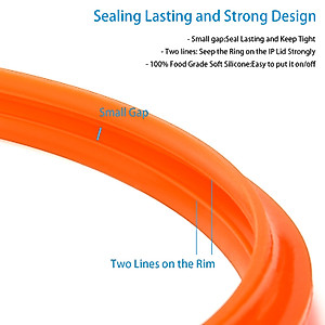 Silicone Sealing Ring for 8 Qt, Replacement Seal Gasket for Instant Pot 8 Quart Model, Food-grade Silicone, Fits Duo 8 Quart, Lux 8 Quart, Duo Plus 8 Quart, Ultra 8 Quart, Viva 8 Quart, 3-Pack