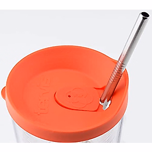 2 Stainless Steel Straws Compatible With Tervis Tumbler 24 oz Travel Insulated Clear Drinking Cup Lid CocoStraw Brand