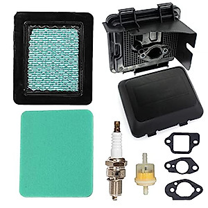 HIFROM 17231-Z0L-050 Air Filter Cleaner Cover 17220-ZM0-030 Case 17211-ZL8-003 Air Filter Spark Plug Kit Compatible with Honda GCV135 GCV160 GCV190 HRB216 HRR216 HRS216 HRT216 Lawn Mower