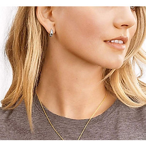 ALEXCRAFT Small Silver Hoops Earrings | Hypoallergenic Small Sterling Silver Post Half Open Hoop Earrings for Women