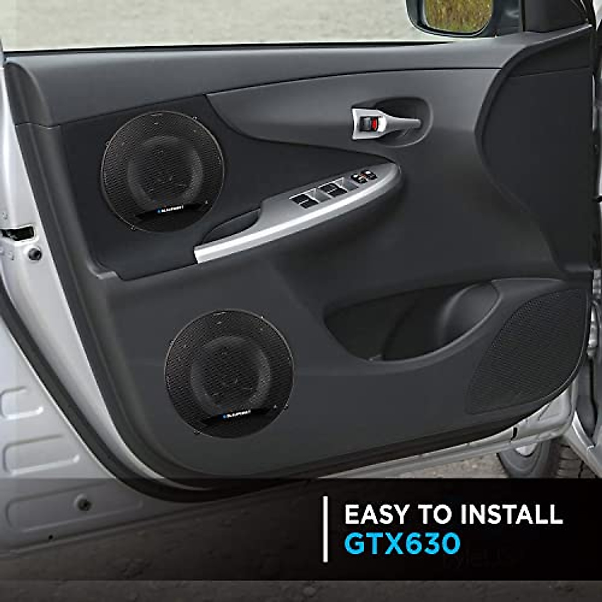 Blaupunkt GTX630 GTX Series GTX630 6.5-in. 300-Watt-Peak 3-Way Coaxial Speakers, Black