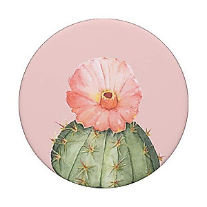 Pink Cactus Flower PopSockets PopGrip: Swappable Grip for Phones & Tablets